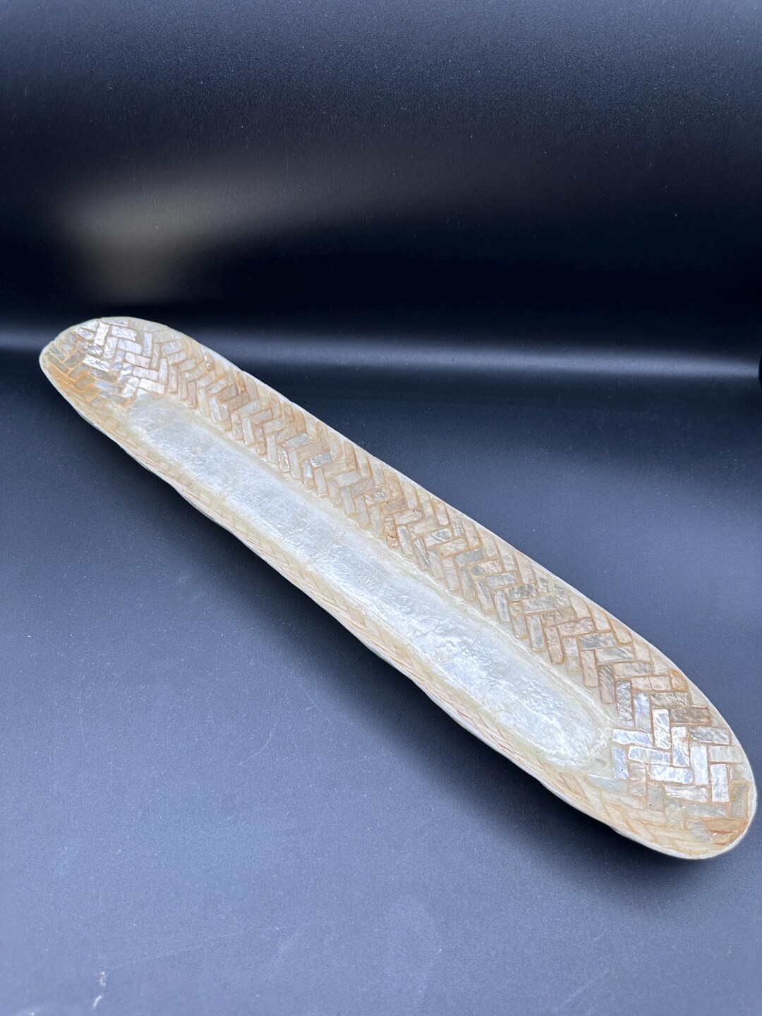 Vintage Abalone Shell Tray | Vintage Tray | Abalone Shell | Long Skinny ...