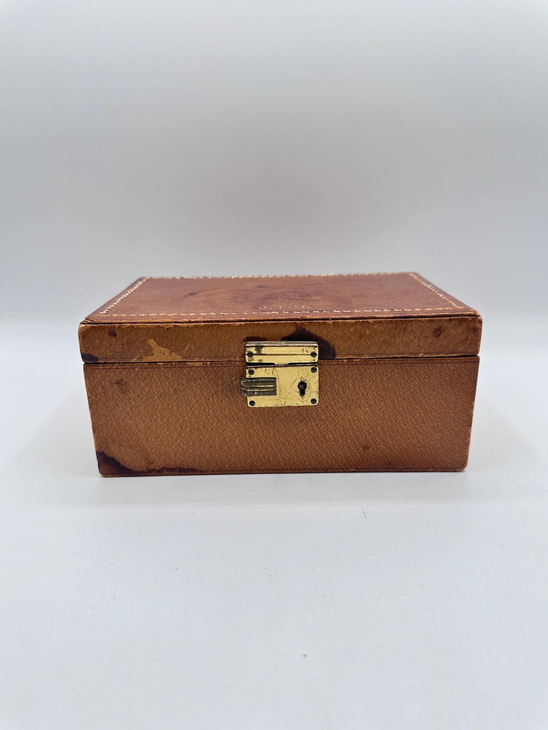 Vintage Leather Jewelry Box|vintage Leather Box|handmade|monogrammed ...