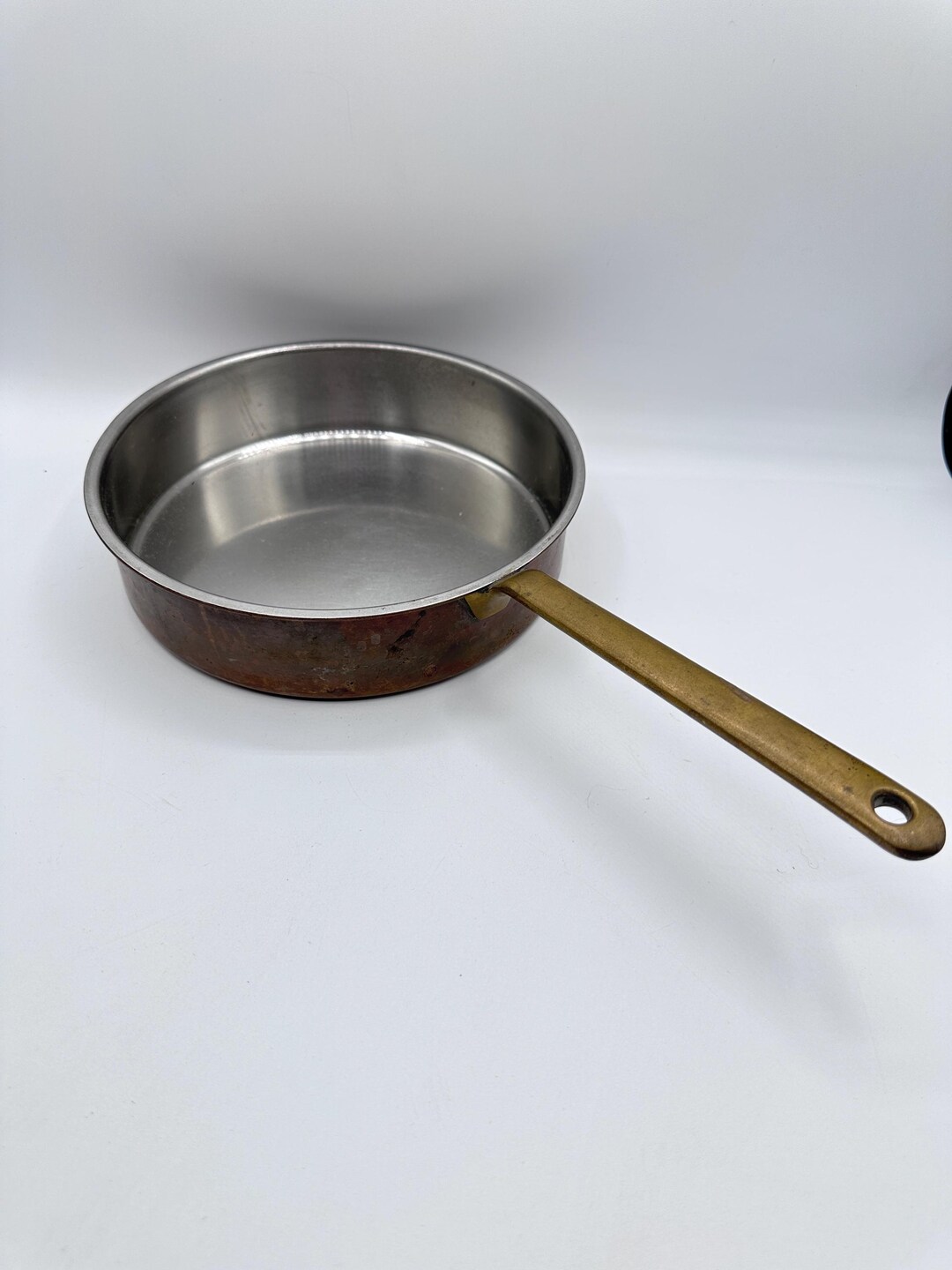 Vintage Copper Sauté Pan With Brass Handle | French Country Kitchen ...