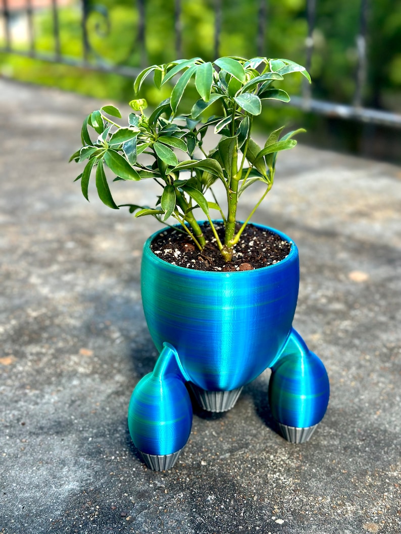 Rocket Ship Planter - Etsy