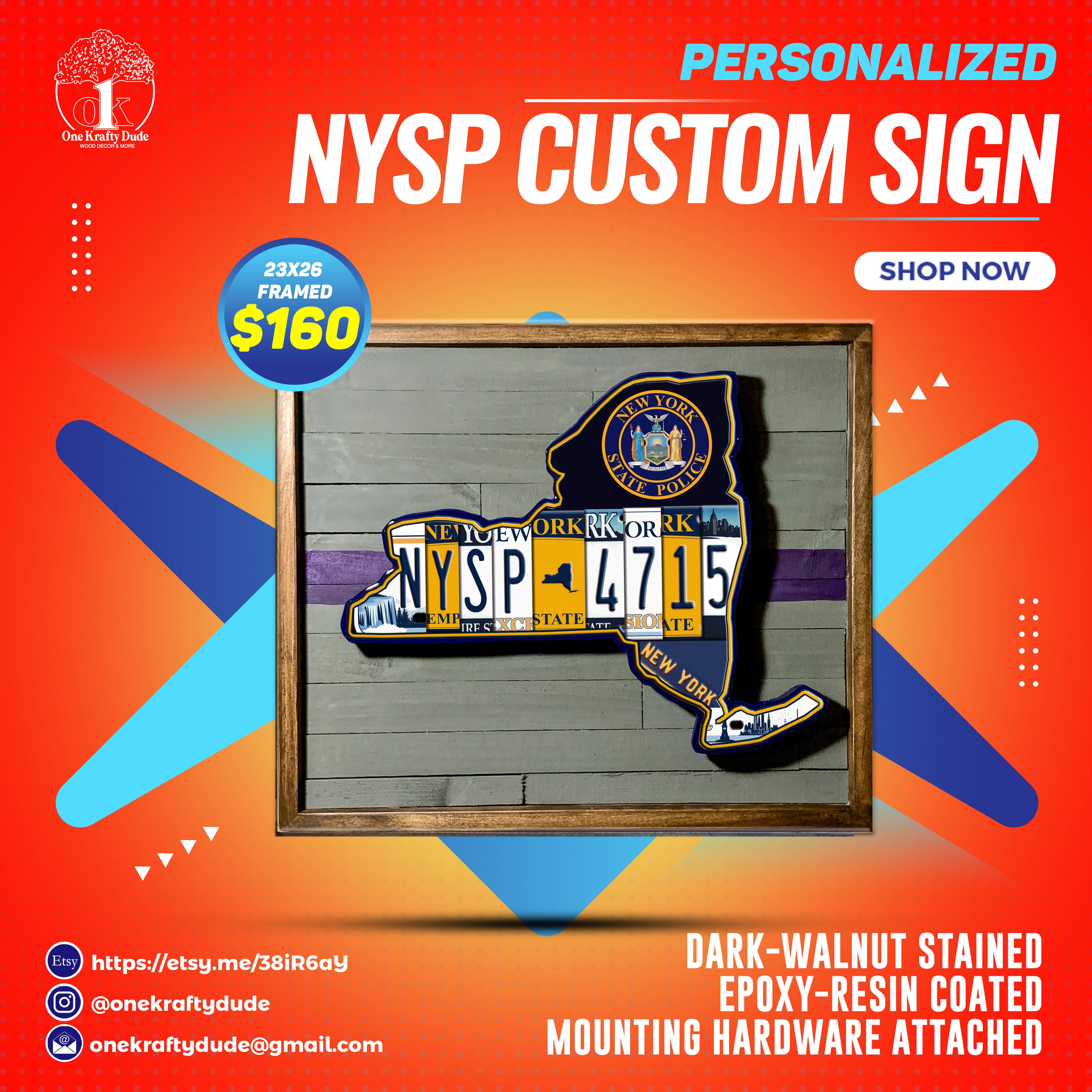 Custom NYSP New York State Police Sign 18x24 Customized - Etsy