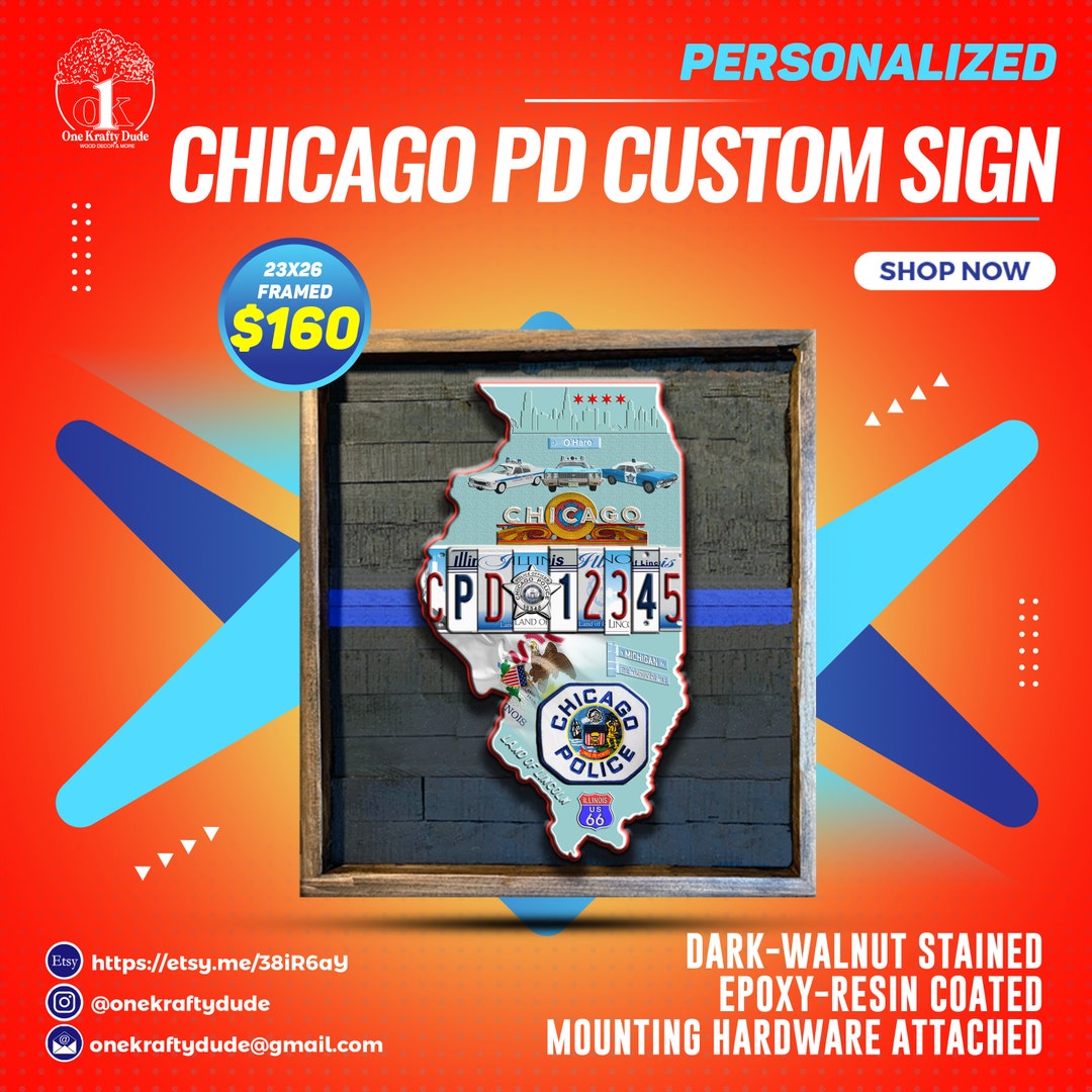 Custom CHICAGO PD Sign 18x24 Customized Chicago Police - Etsy.de