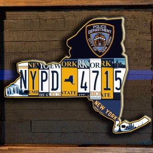 NYPD Custom Sign, 16x20, New York State License Plate Sign, New York ...