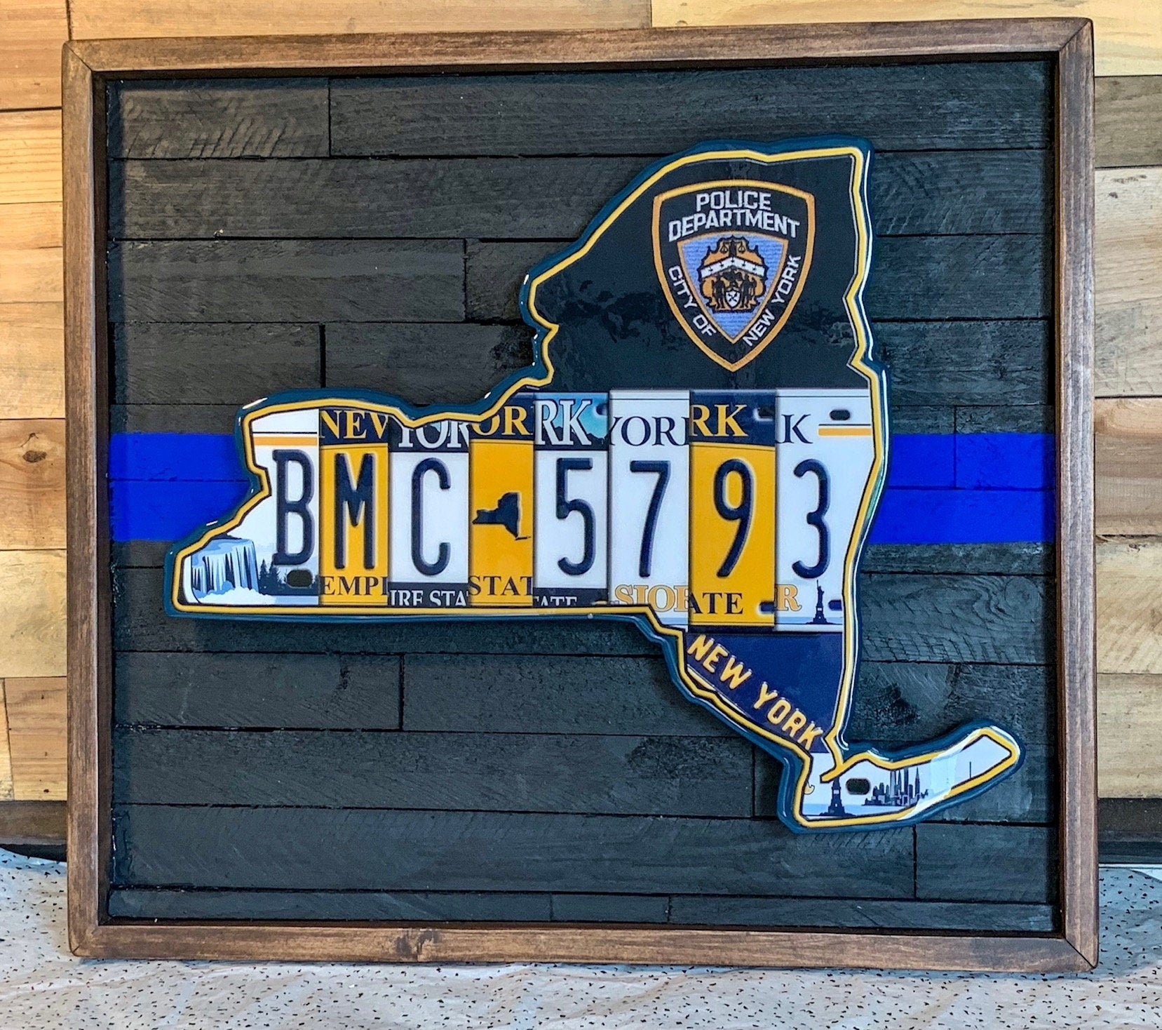 Custom NYPD Sign 18x24 Customized Police Gift New York | Etsy