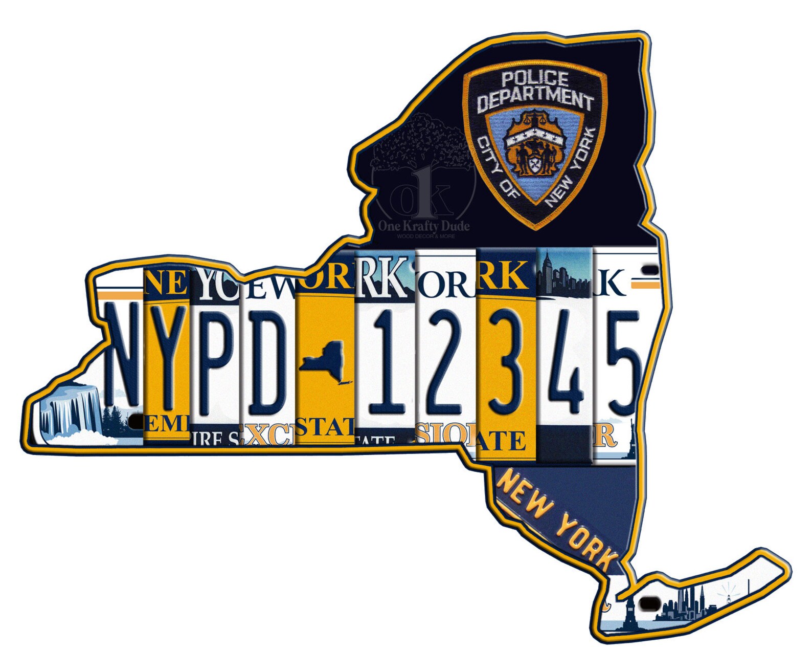NYPD Custom Sign 16x20 New York State License Plate Sign - Etsy