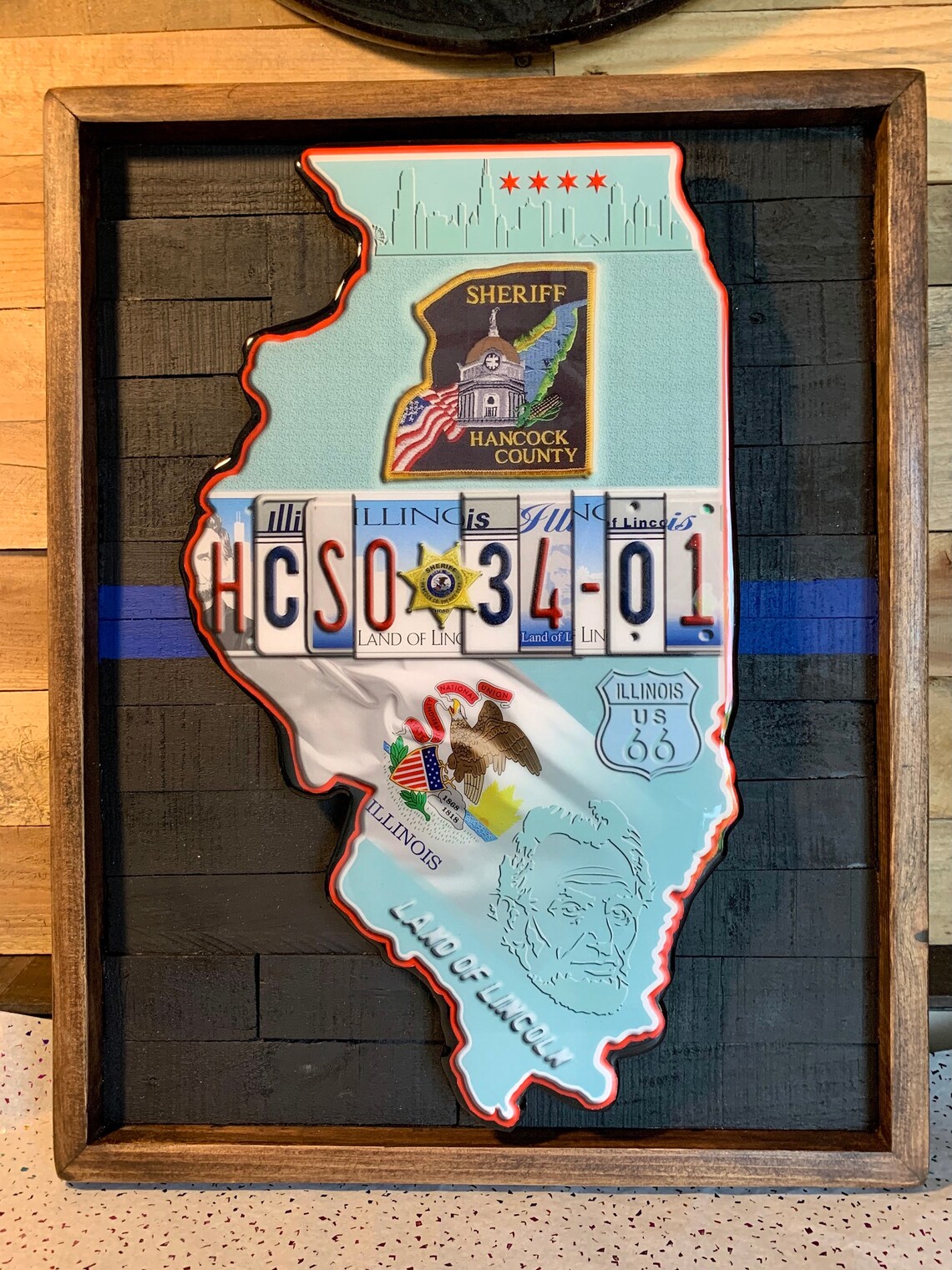 Custom ILLINOIS First Responder Sign 16x20 Customized | Etsy