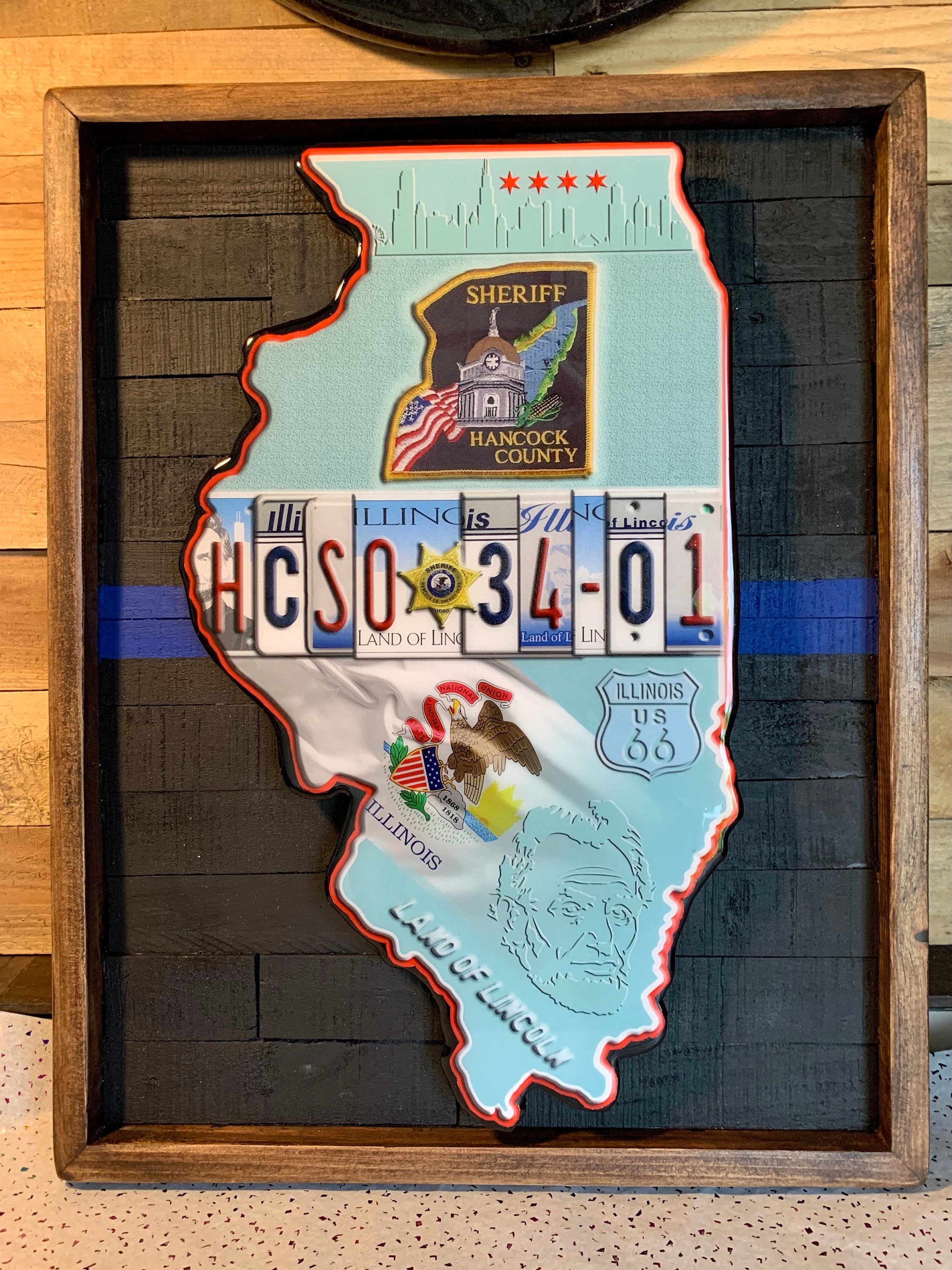 Custom ILLINOIS First Responder Sign 16x20 Customized | Etsy