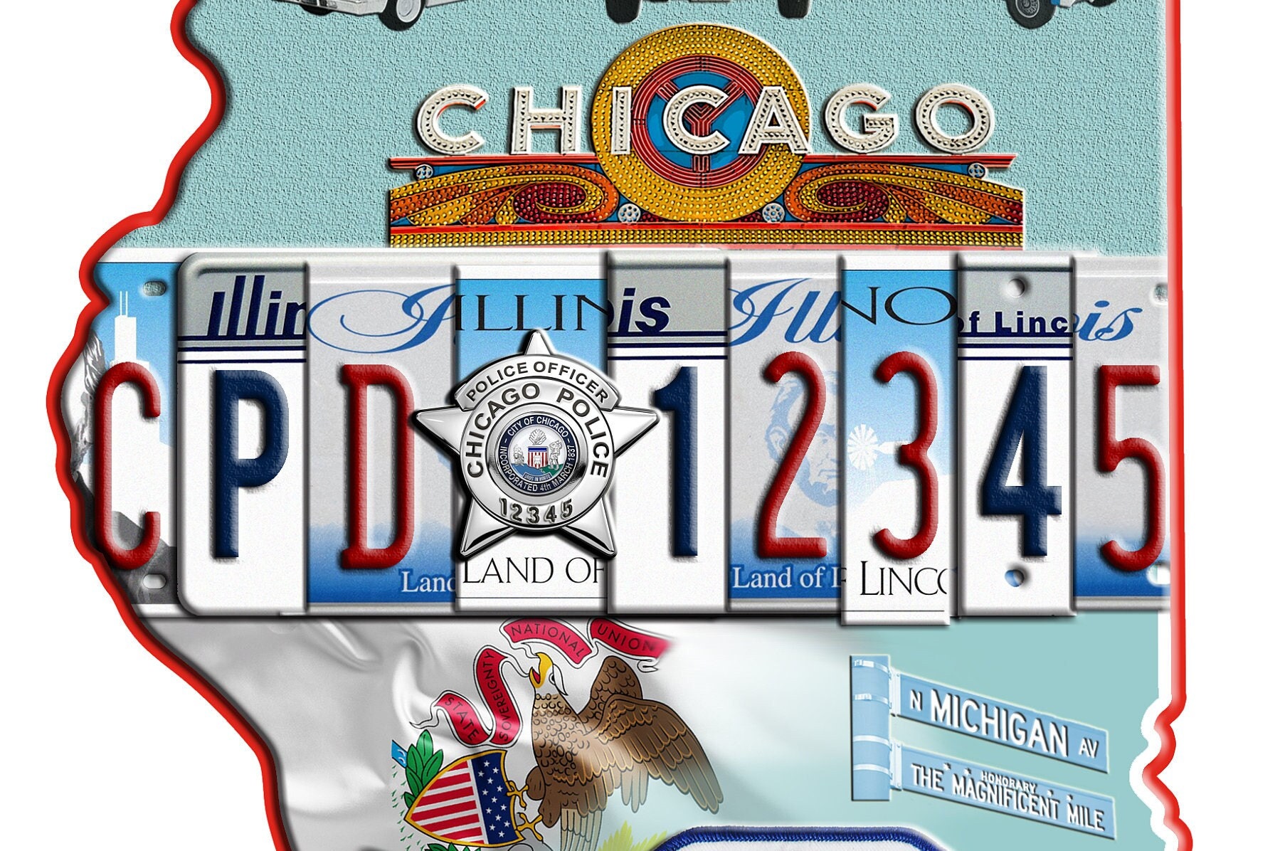 Custom CHICAGO PD Sign 18x24 Customized Chicago Police - Etsy.de