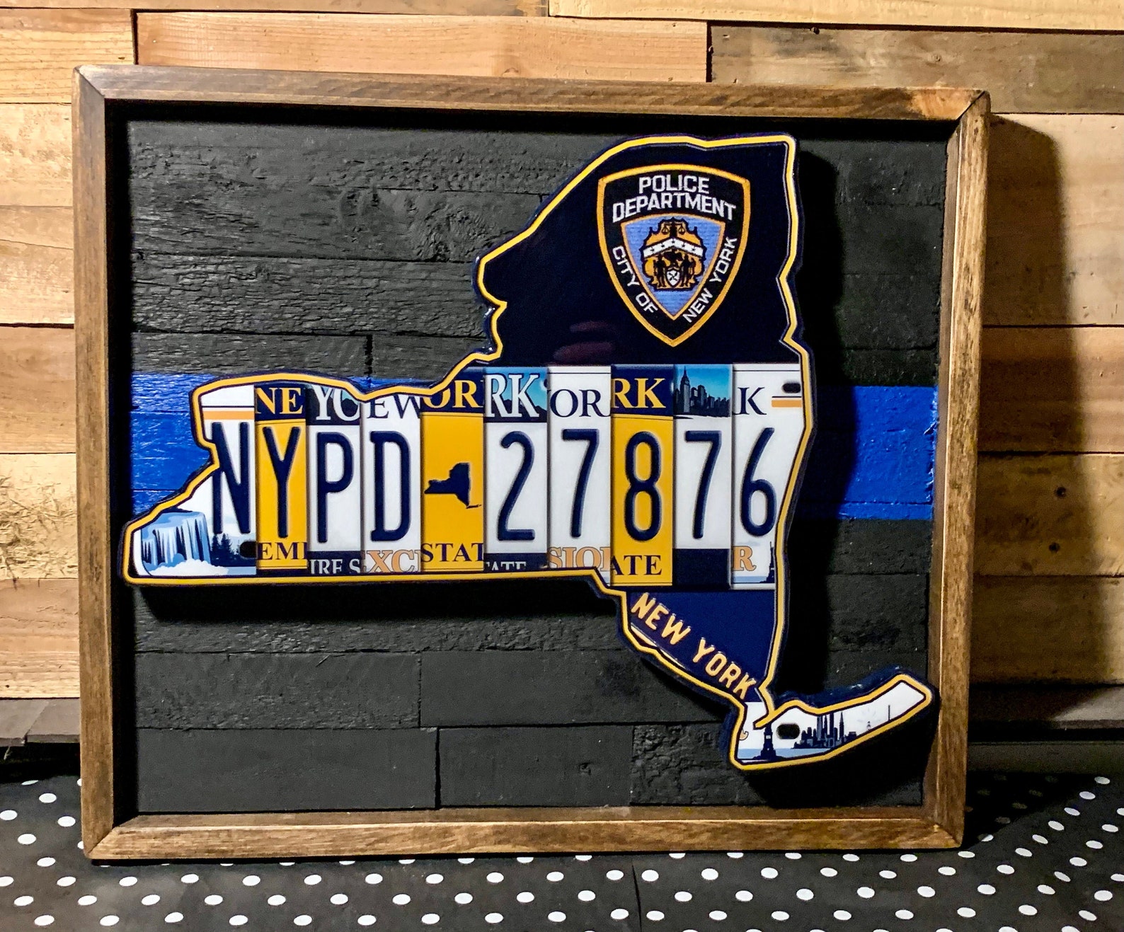 Custom NYPD Sign 18x24 Customized Police Gift New York | Etsy