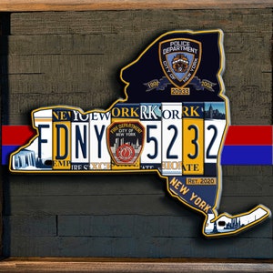 NYPD Custom Sign, 16x20, New York State License Plate Sign, New York ...