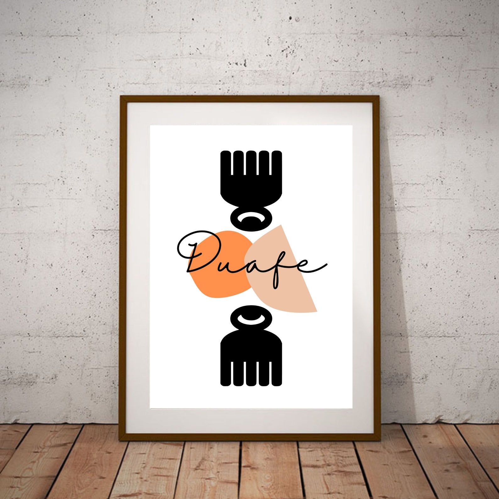 Duafe Adinkra Symbol Print I Adinkra Wall Art I Abstract Print I ...