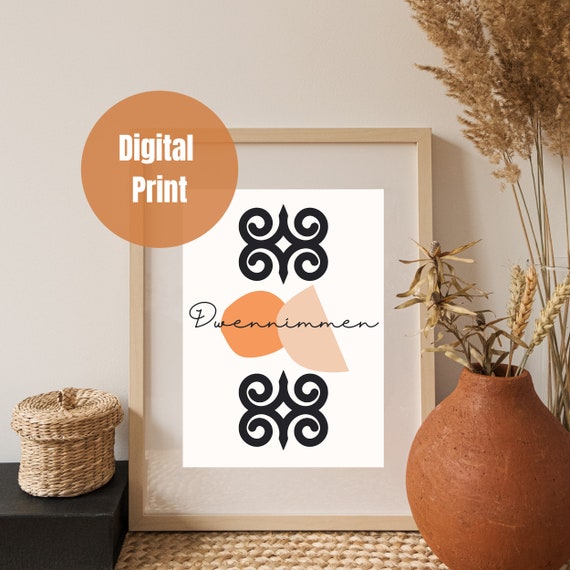 Dwennimmen Adinkra Symbol Digital Print I Adinkra Wall Art I | Etsy