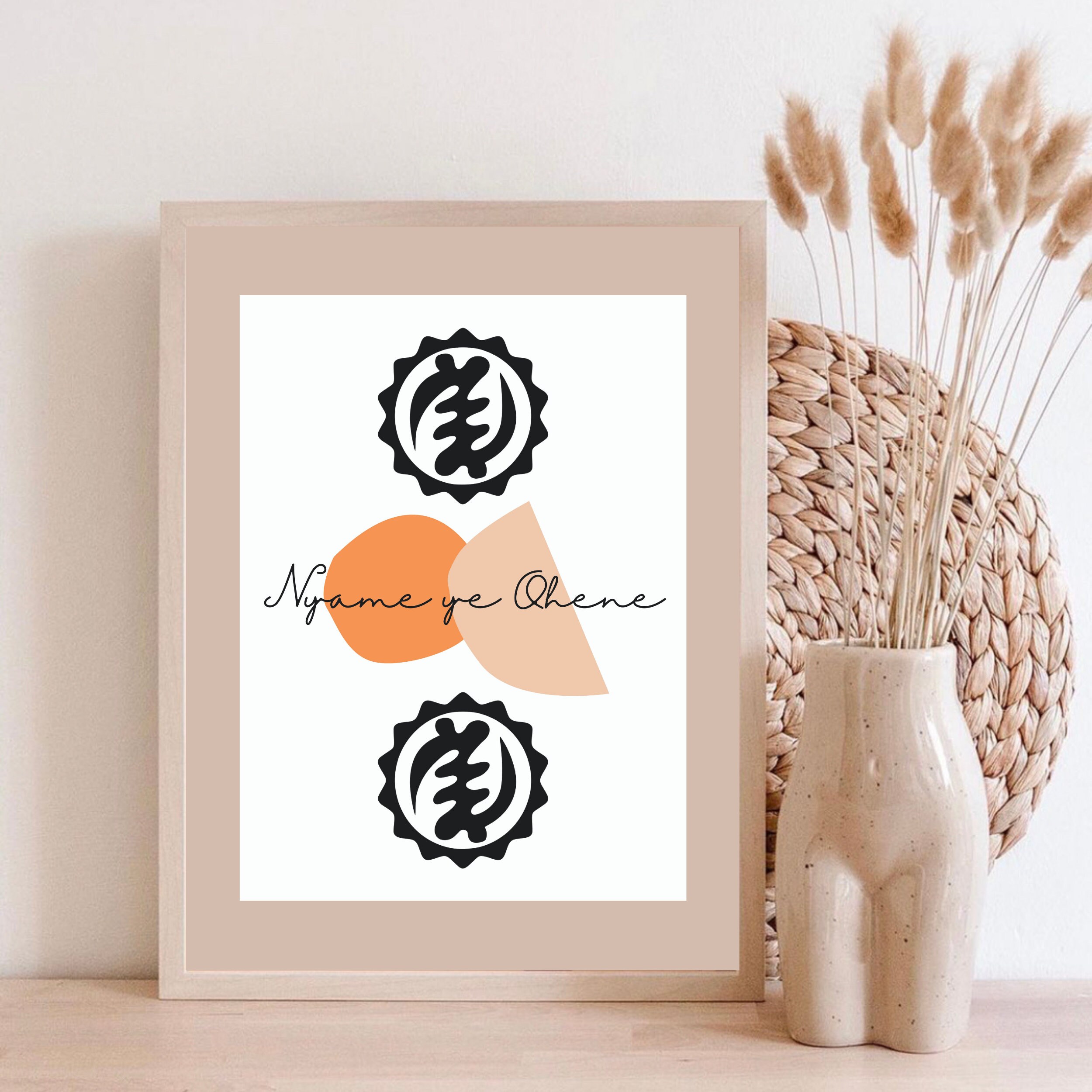 Adinkra Nyame Ye Ohene Symbol Digital Print I Adinkra Wall Art I ...