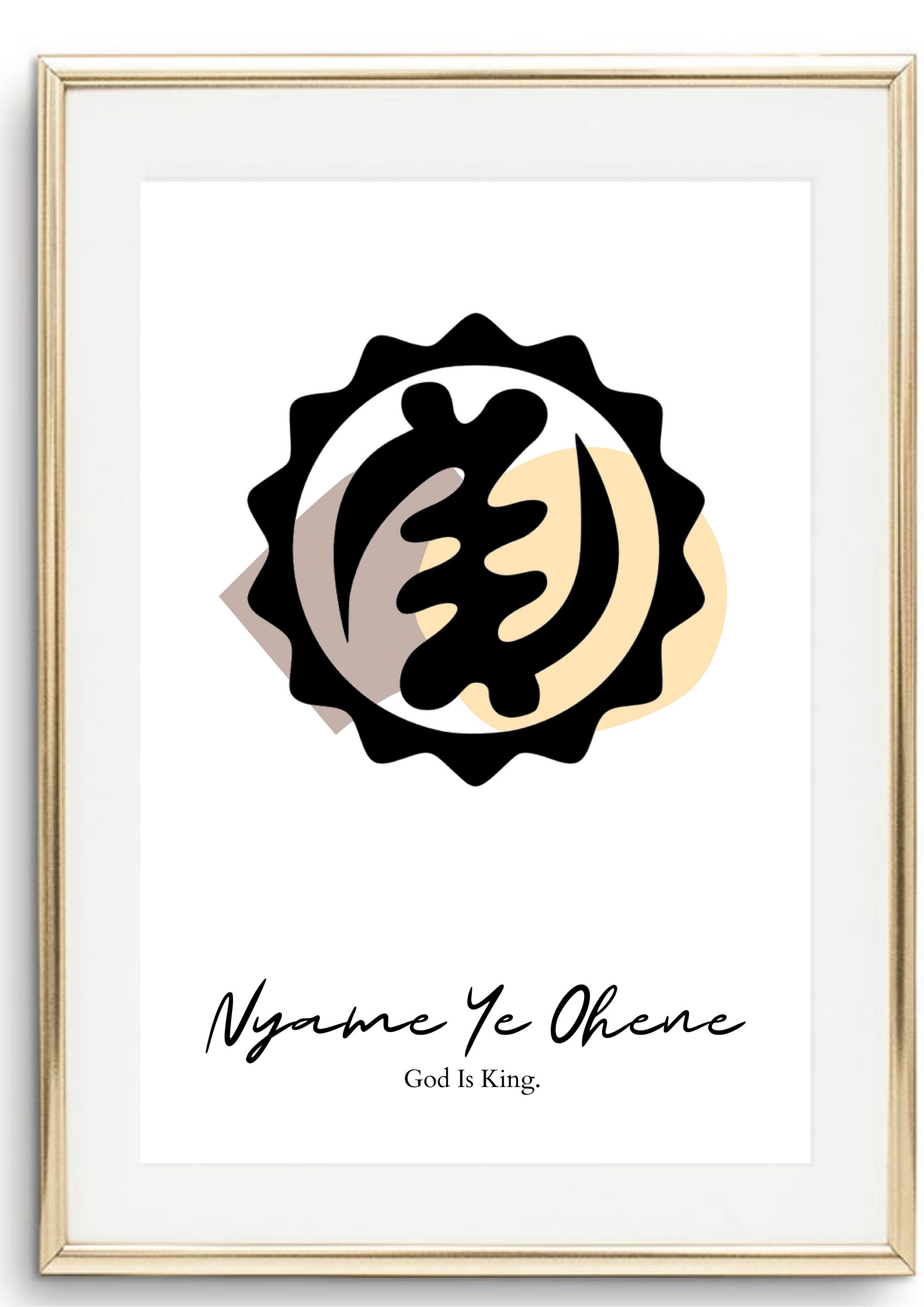 Adinkra Nyame Ye Ohene Symbol Digital Print I Adinkra Wall Art I ...