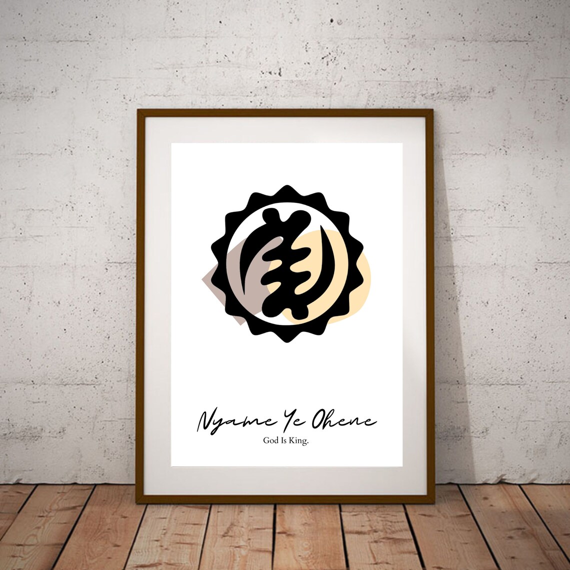 Adinkra Nyame Ye Ohene Symbol Digital Print I Adinkra Wall Art I ...
