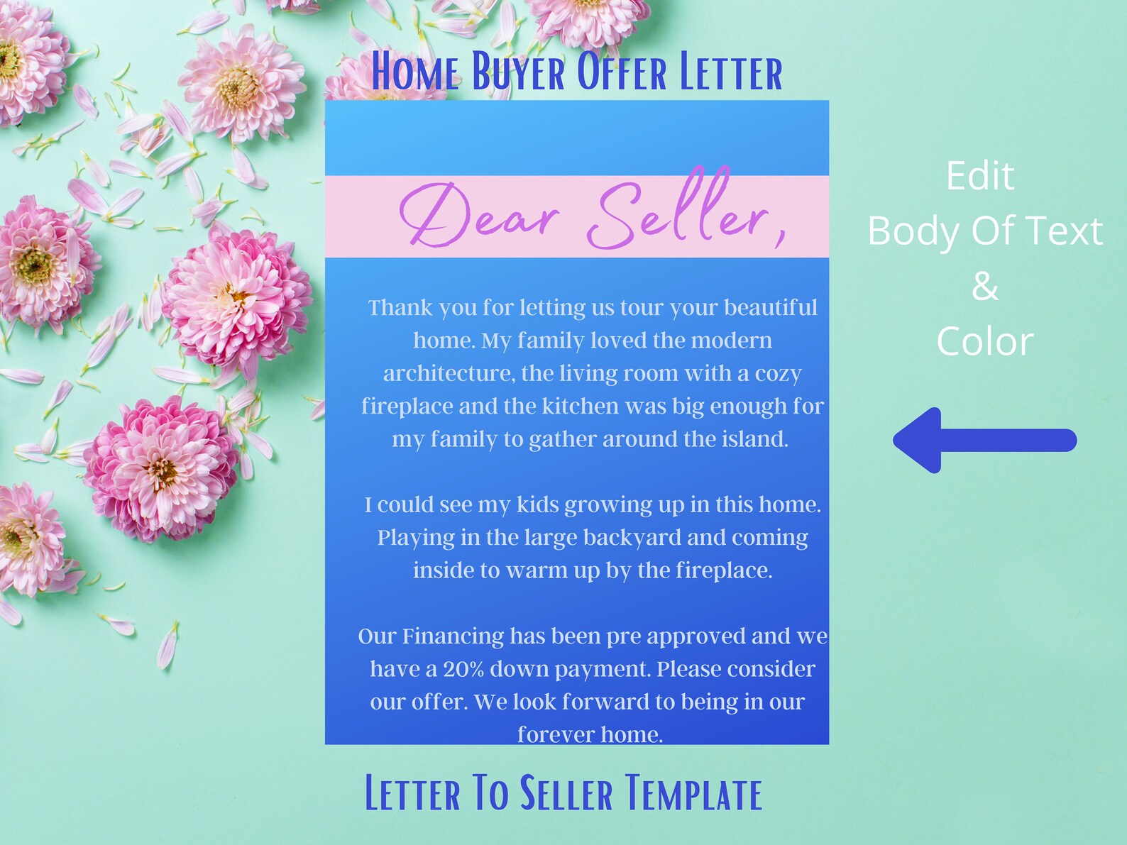 Letter to Seller, Dear Seller Letter, Home Buyer Offer Template, Letter ...