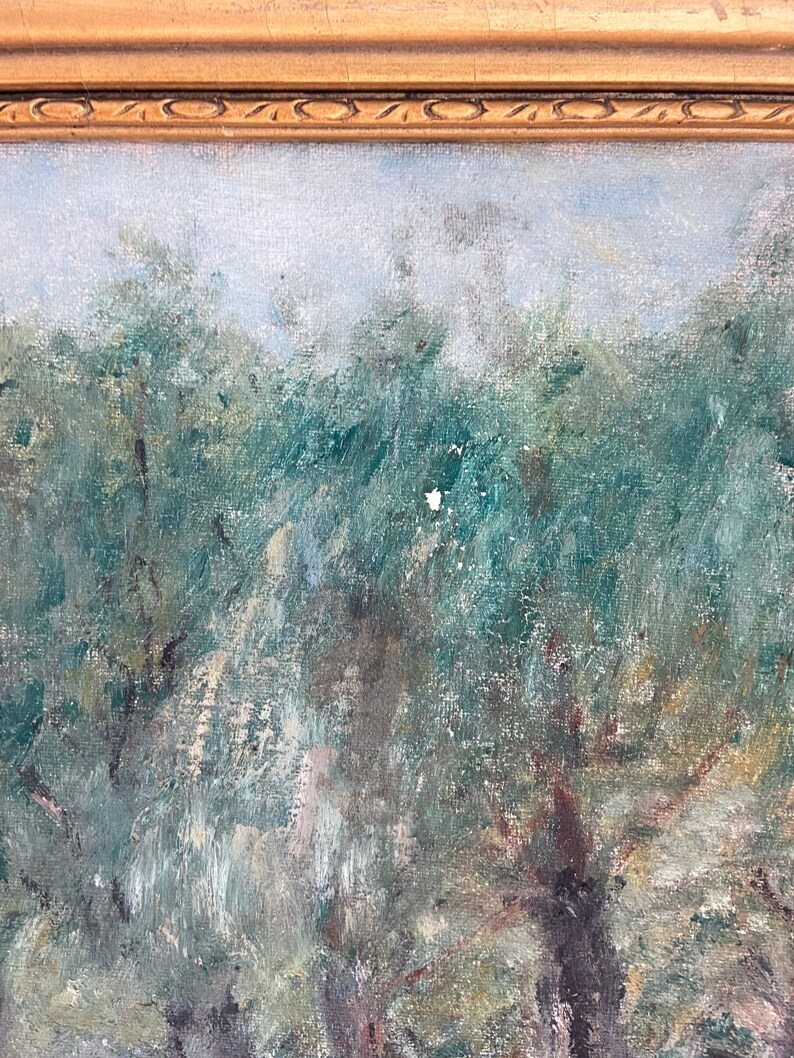 Antique Paining With Old Gilded Frame - Etsy