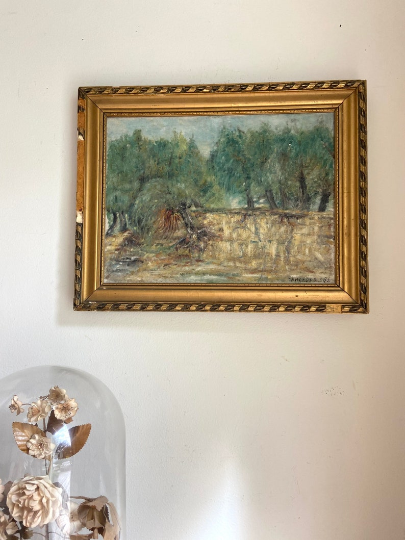 Antique Paining With Old Gilded Frame - Etsy