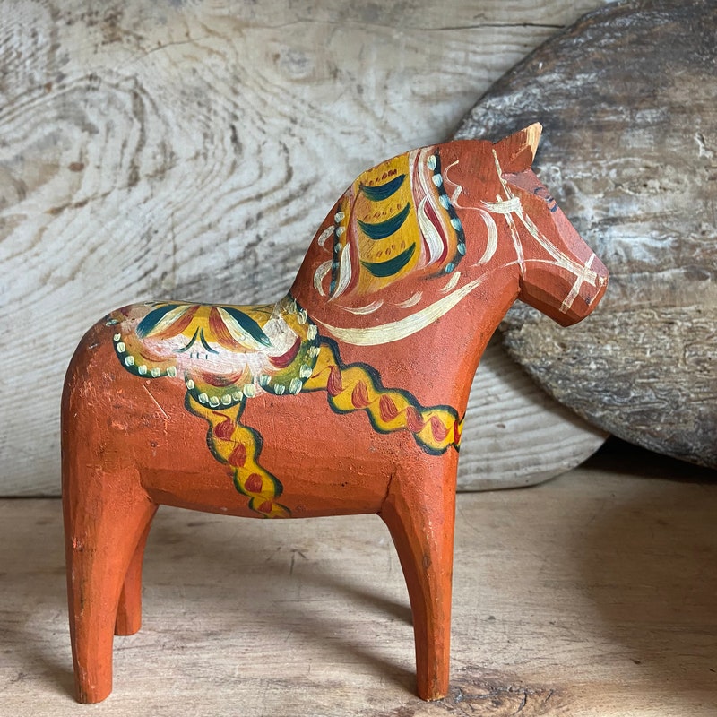 Swedish Dala Horse - Etsy