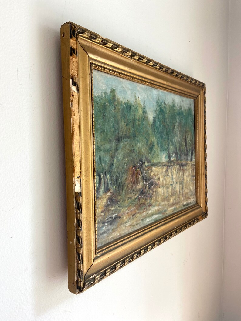 Antique Paining With Old Gilded Frame - Etsy