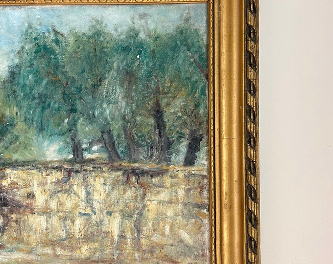 Antique Paining With Old Gilded Frame - Etsy