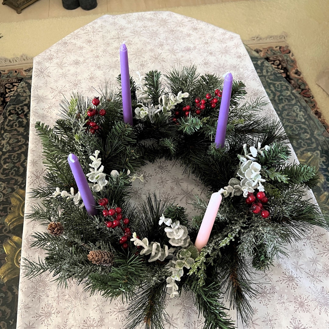 Advent Wreath, Advent Candle Wreath, Christian Christmas, Advent Crown ...