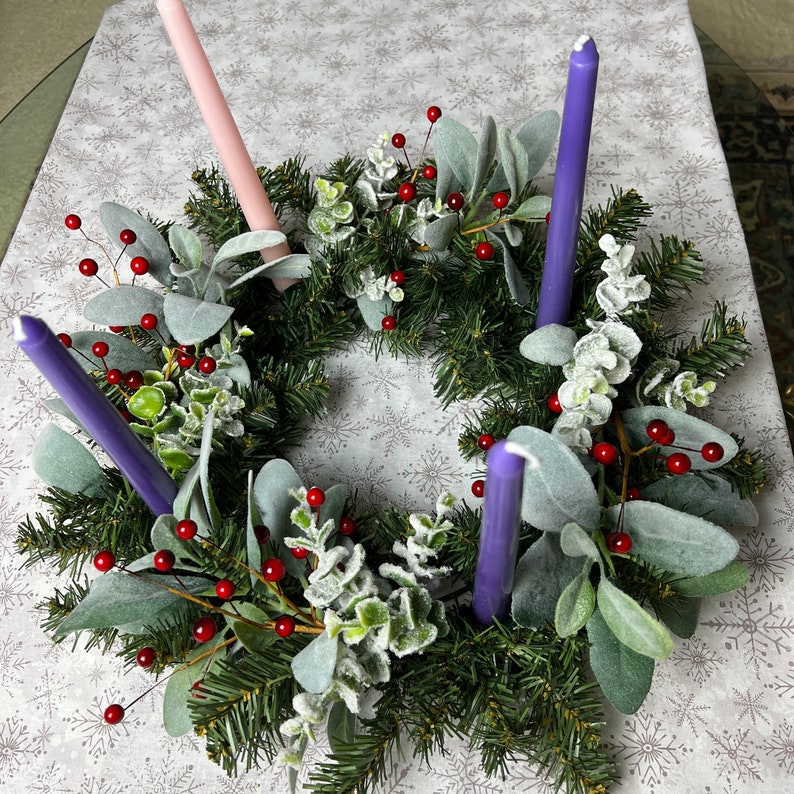Advent Wreath Advent Candle Wreath Christian Christmas - Etsy