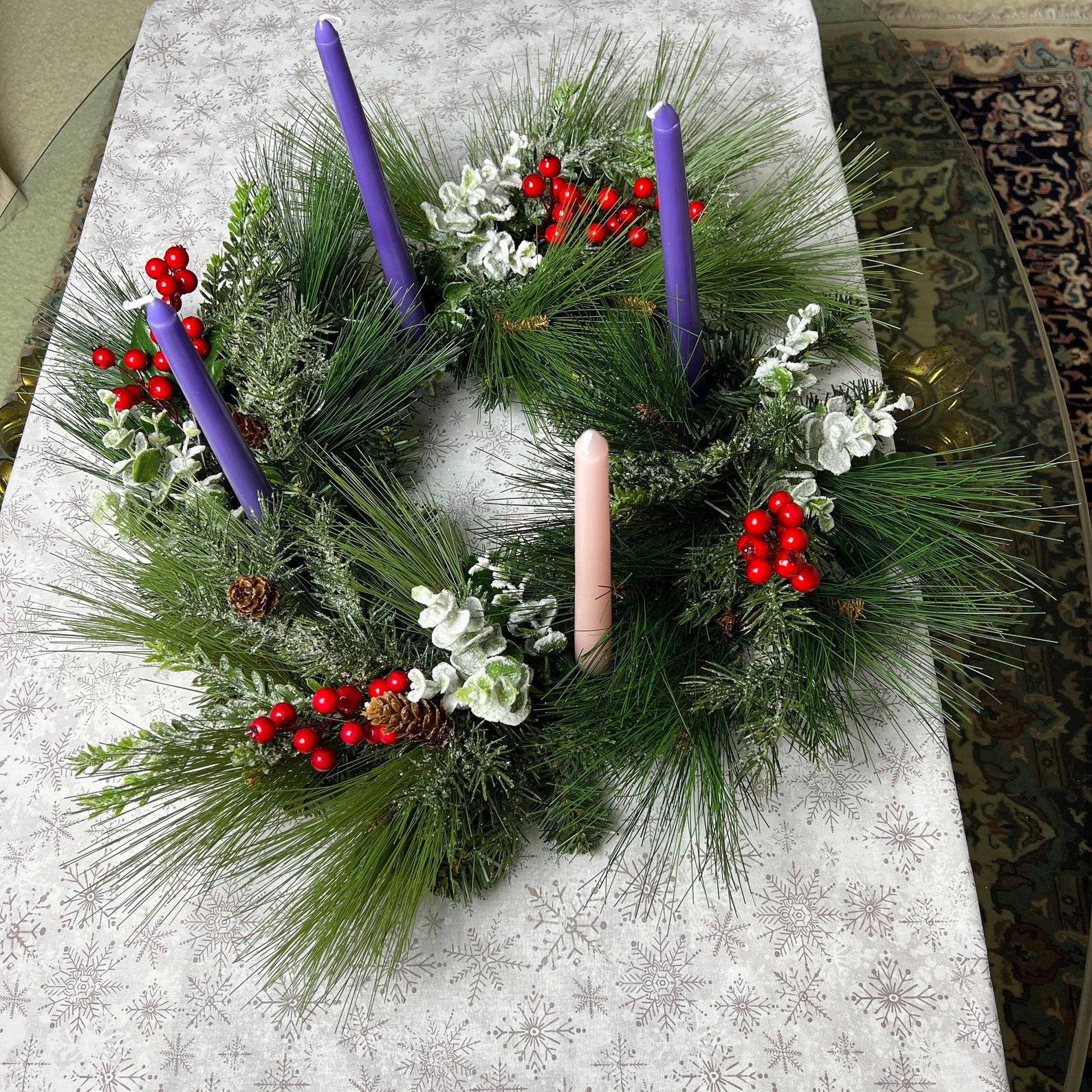 Advent Wreath Advent Candle Wreath Christian Christmas - Etsy