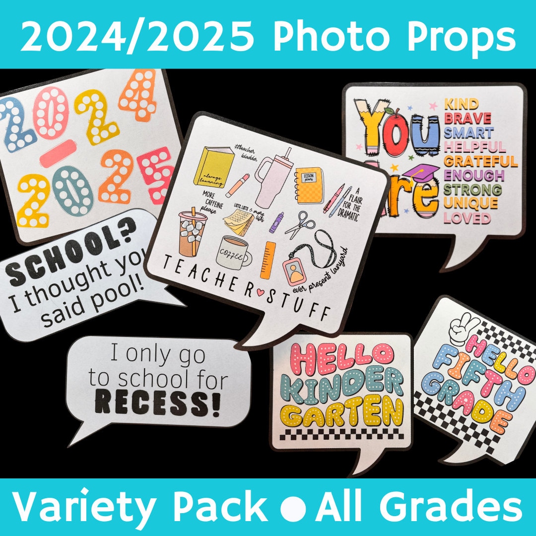 Back-to-school Photo Props 2024; Back to School Door Hanger; Back to ...