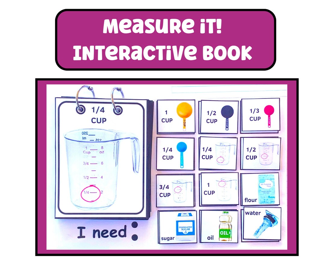 Interactive Adapted Book Measuring Skills Special Education Autism ...