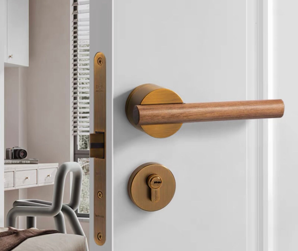 Split Door Interior Lock Lever With Set Modern Door Lever Set - Etsy