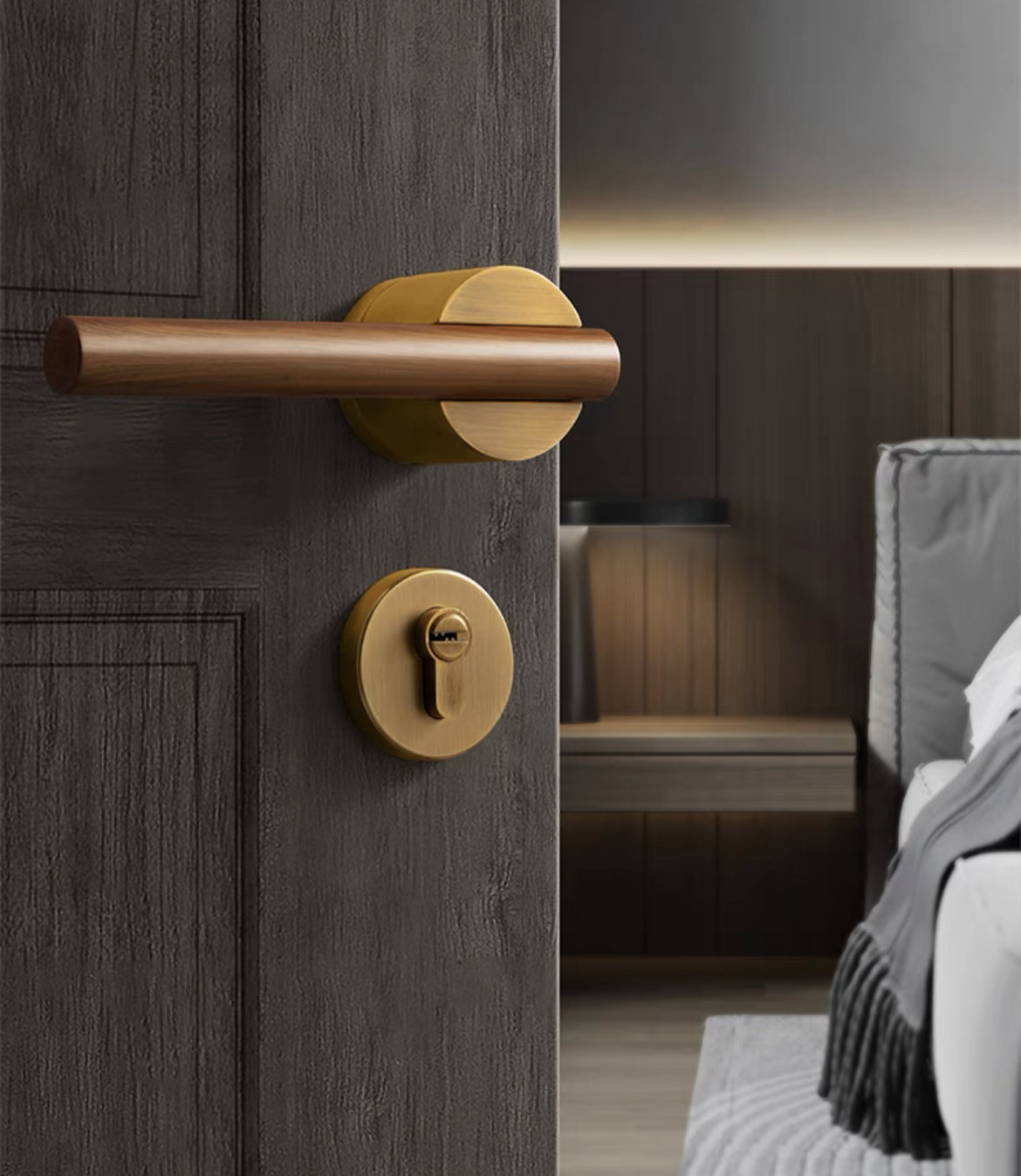 Split Door Interior Lock Lever With Set Modern Door Lever Set - Etsy