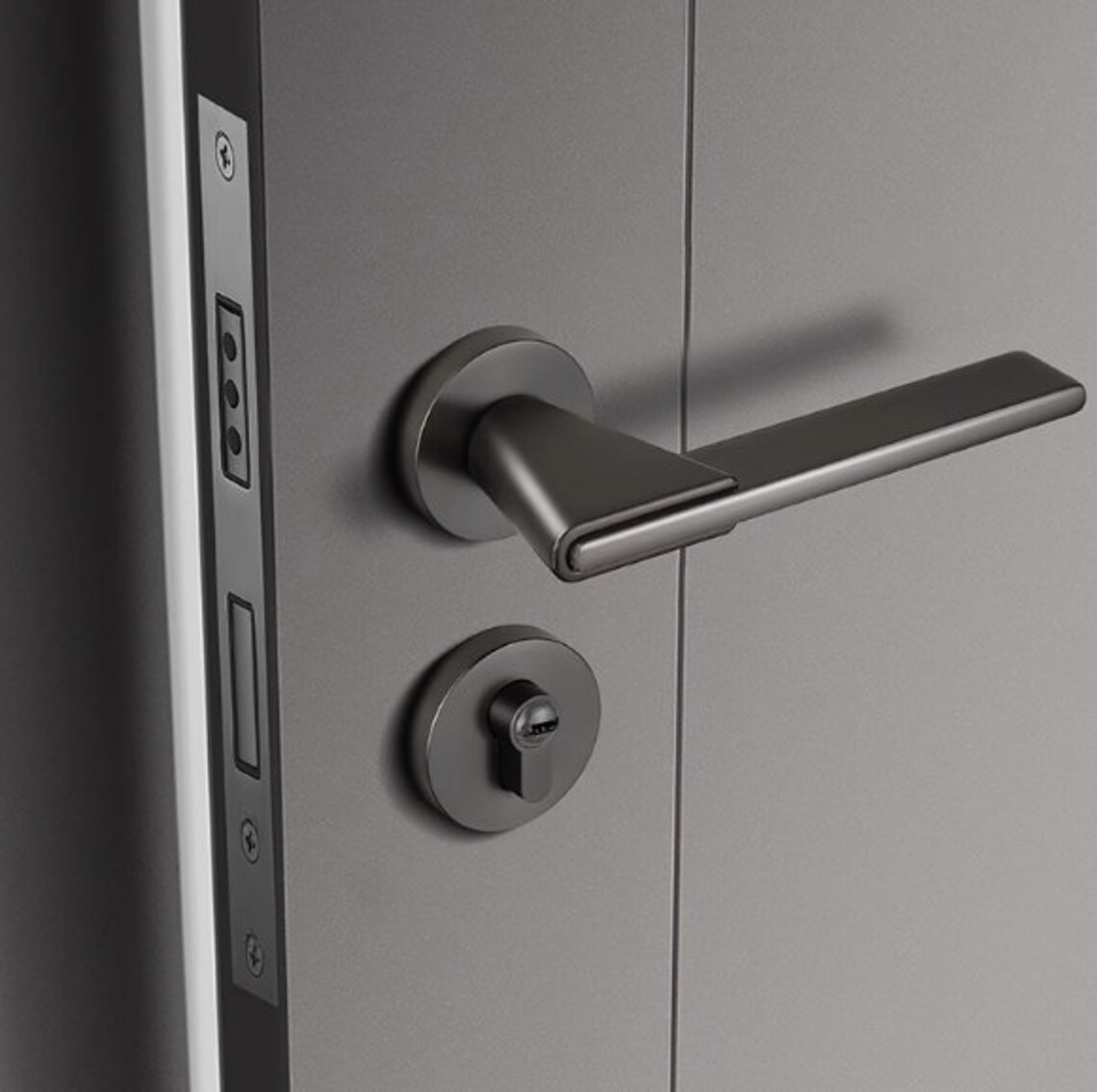 Modern Split Door Lock Handle Simple Indoor Door Lock Handle - Etsy