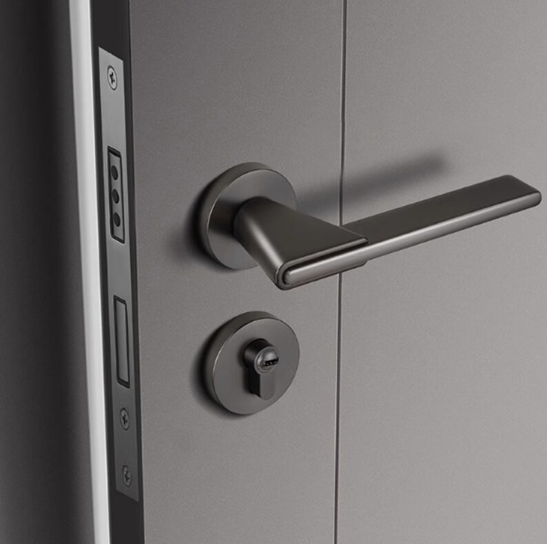 Modern Split Door Lock Handle Simple Indoor Door Lock Handle - Etsy