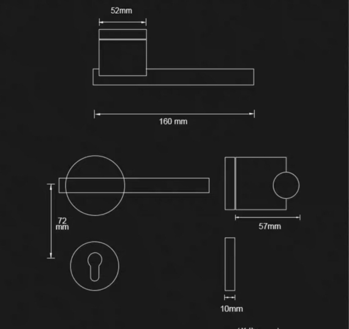 Split Door Interior Lock Lever With Set Modern Door Lever Set - Etsy