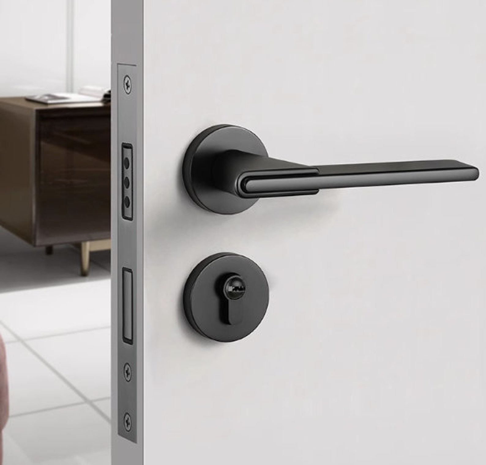 Modern Split Door Lock Handle Simple Indoor Door Lock Handle - Etsy