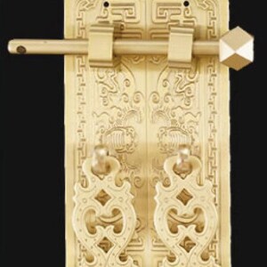 Retro Asian Latch, Chinese Antique Pure Brass Handle, Antique Brass ...