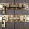 Retro Asian Latch, Chinese Antique Pure Brass Handle, Antique Brass ...
