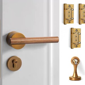 Split Door Interior Lock Lever With Set, Modern Door Lever Set With ...