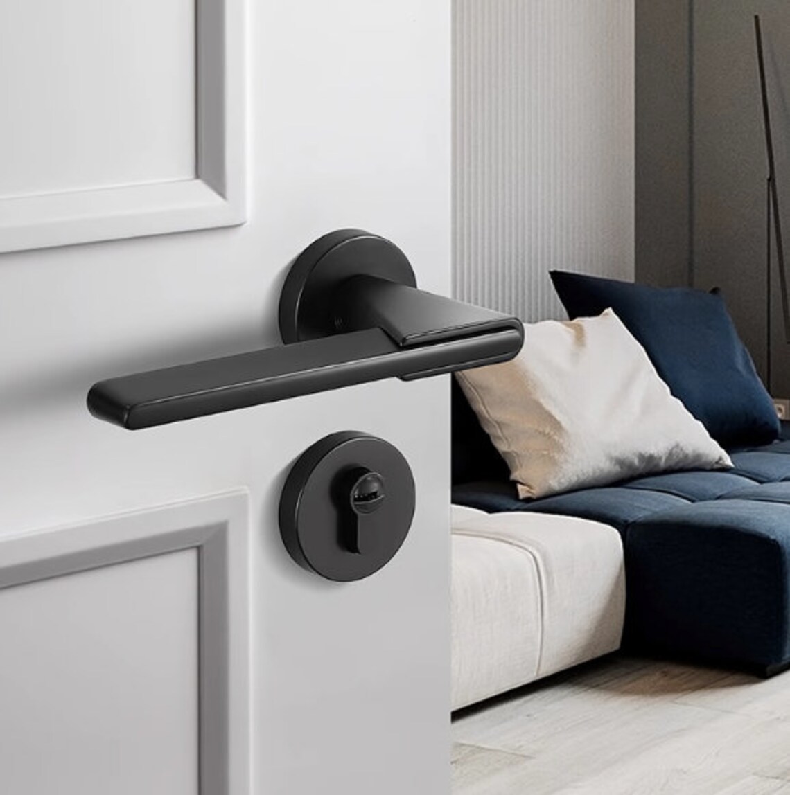 Modern Split Door Lock Handle Simple Indoor Door Lock Handle - Etsy
