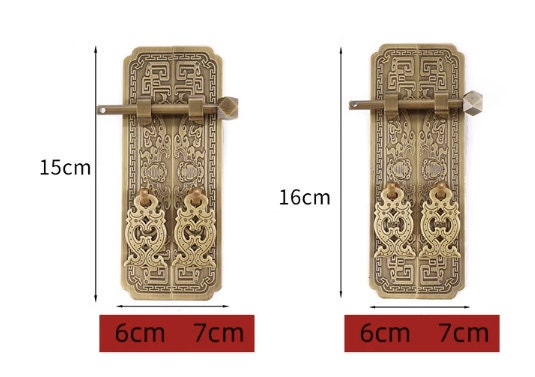 Retro Asian Latch Chinese Antique Pure Brass Handle Antique - Etsy ...