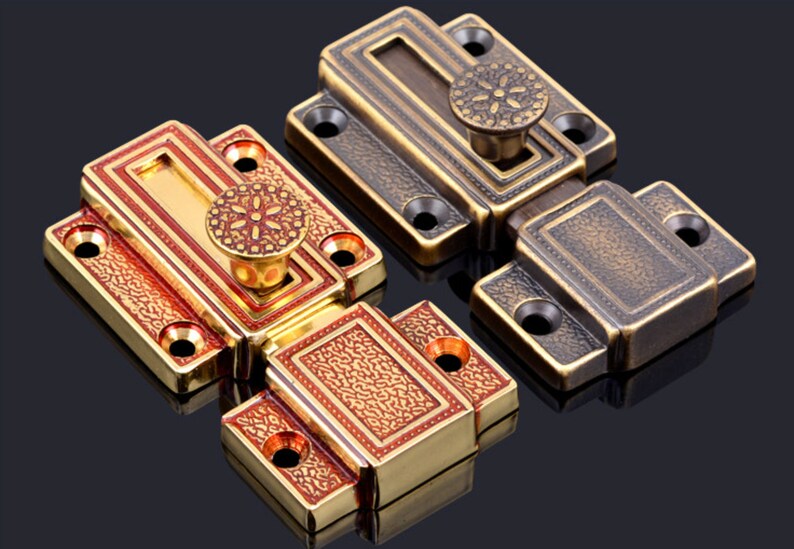 Slide Lock for Doors, Antique Door Bolt, Door Bolt, Bronze Security ...