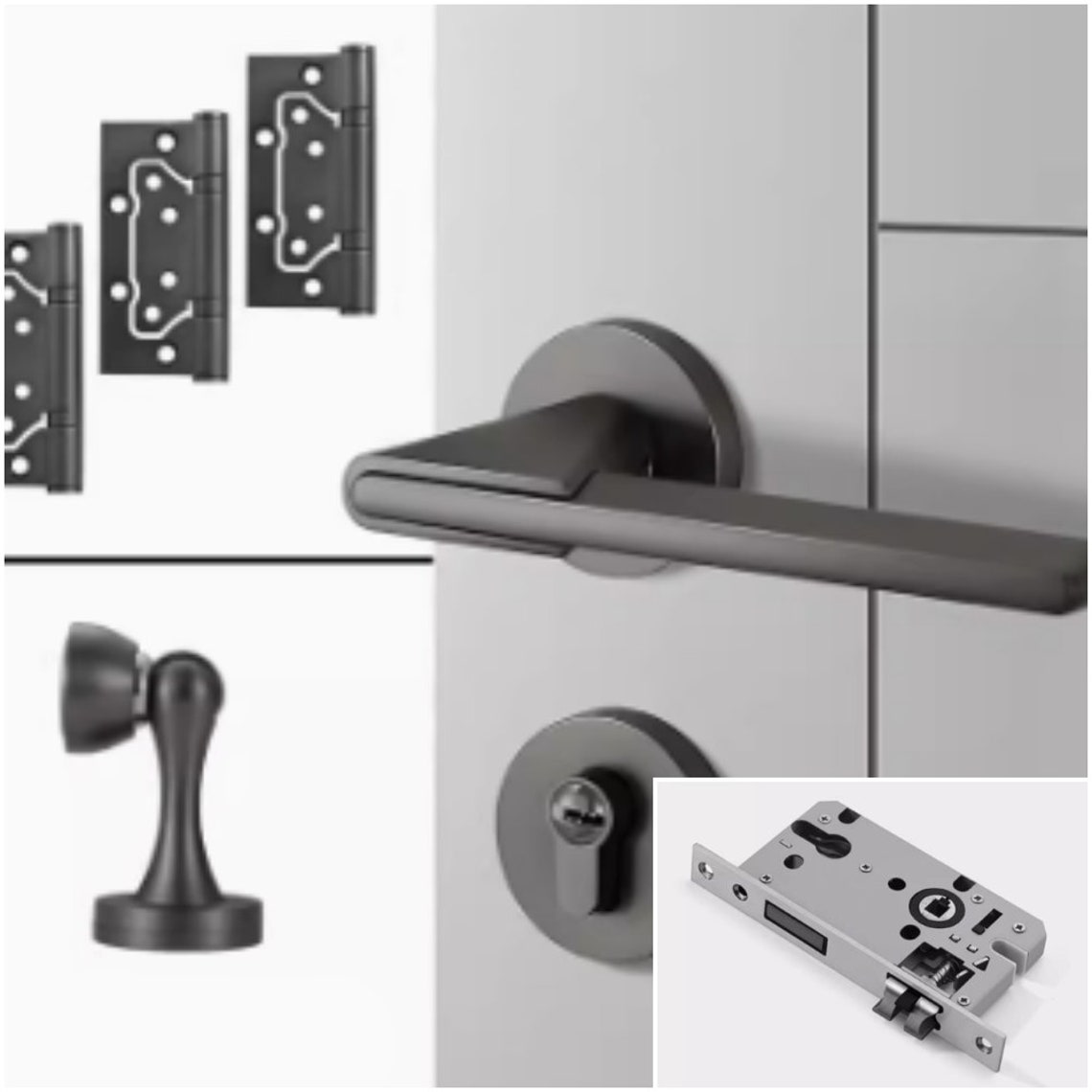Modern Split Door Lock Handle Simple Indoor Door Lock Handle - Etsy