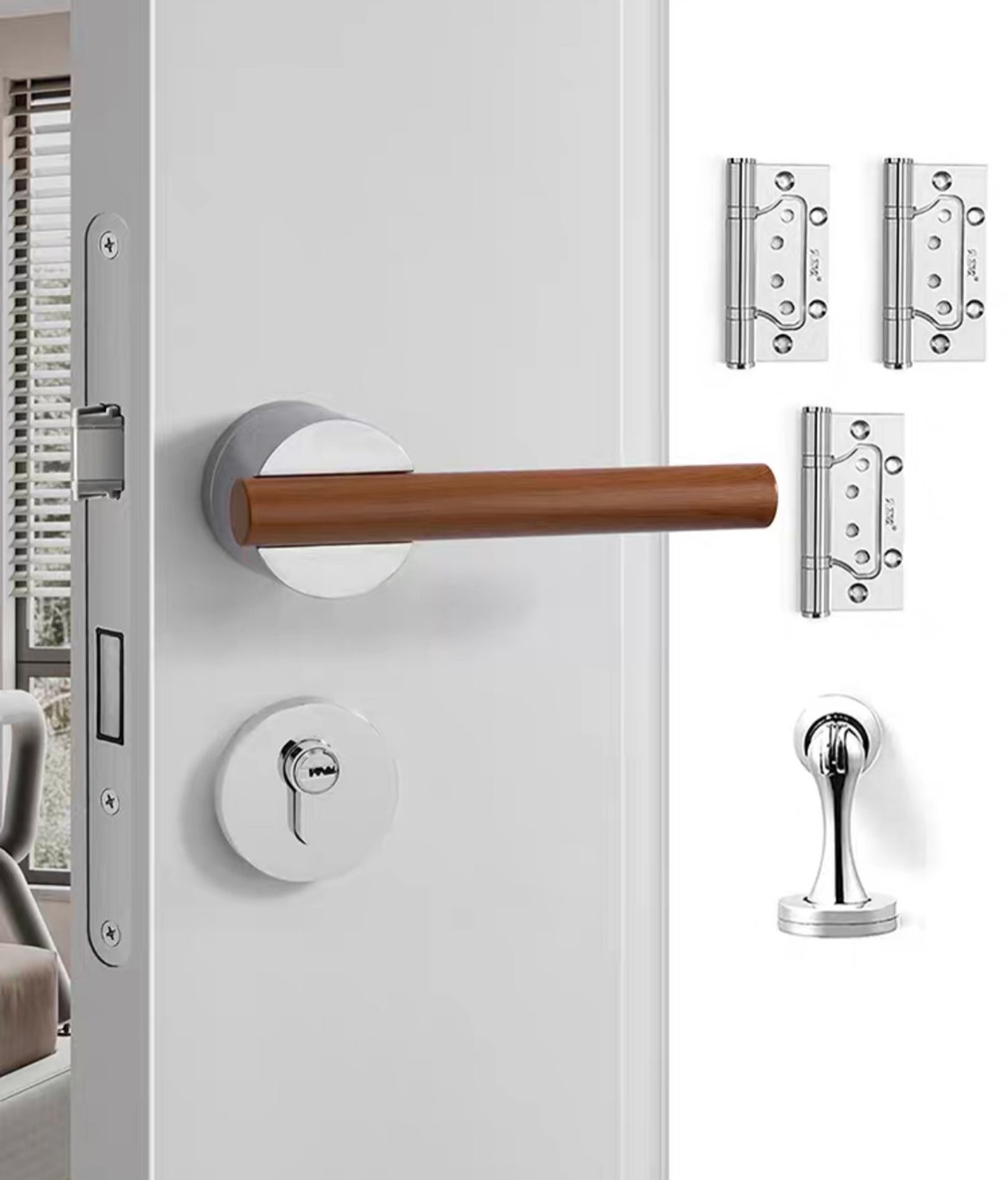 Split Door Interior Lock Lever With Set Modern Door Lever Set - Etsy