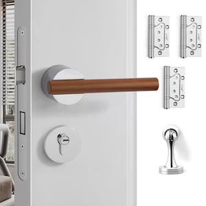 Split Door Interior Lock Lever With Set, Modern Door Lever Set With ...