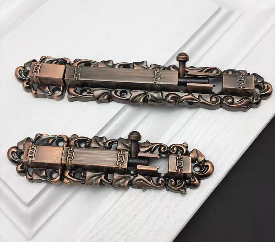 2 Pcs Antique Door Bolt Slide Latches Retro Door Bolt Lock - Etsy