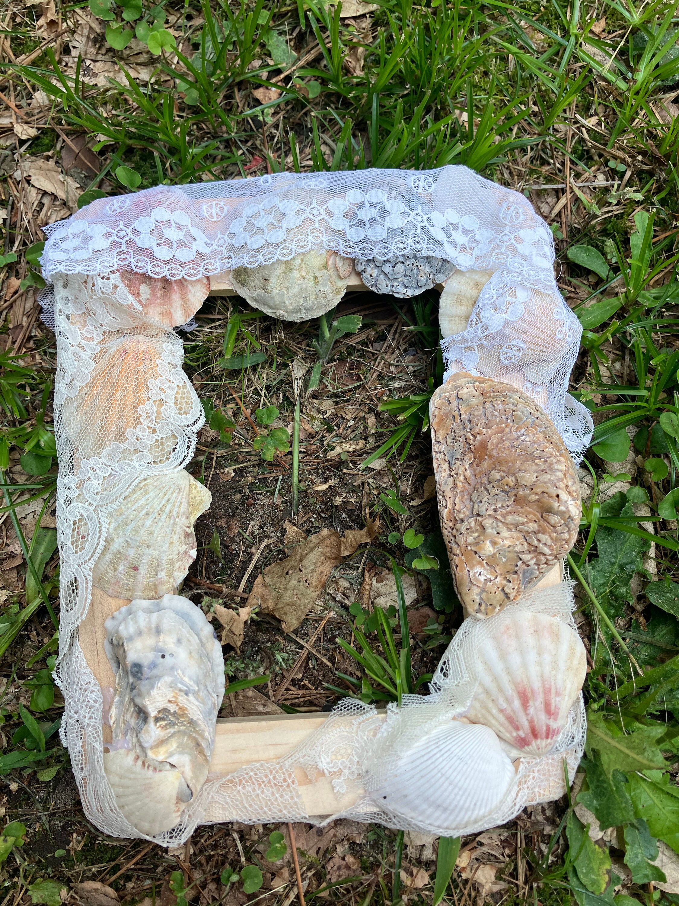 Seashell Picture Frame 5x7 Shabby Photo Frame Seashell Beach - Etsy