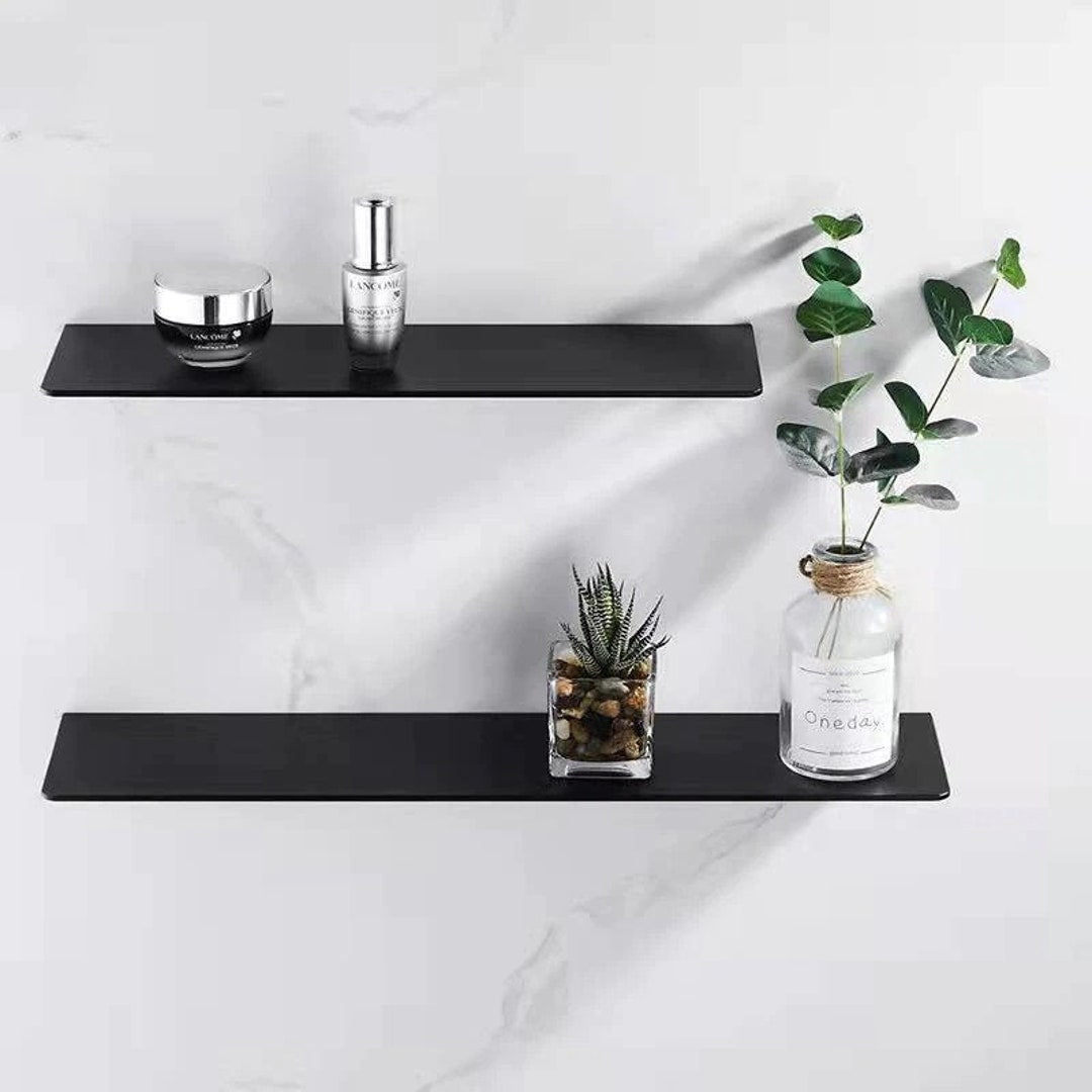 Black Wall Shelf for Bathroom Made of Metal From 30-50 Cm - Etsy