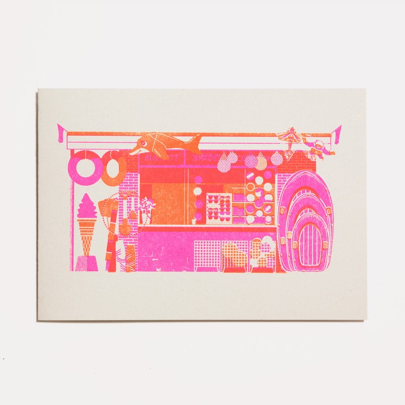 Risograph Greeting Card - Etsy