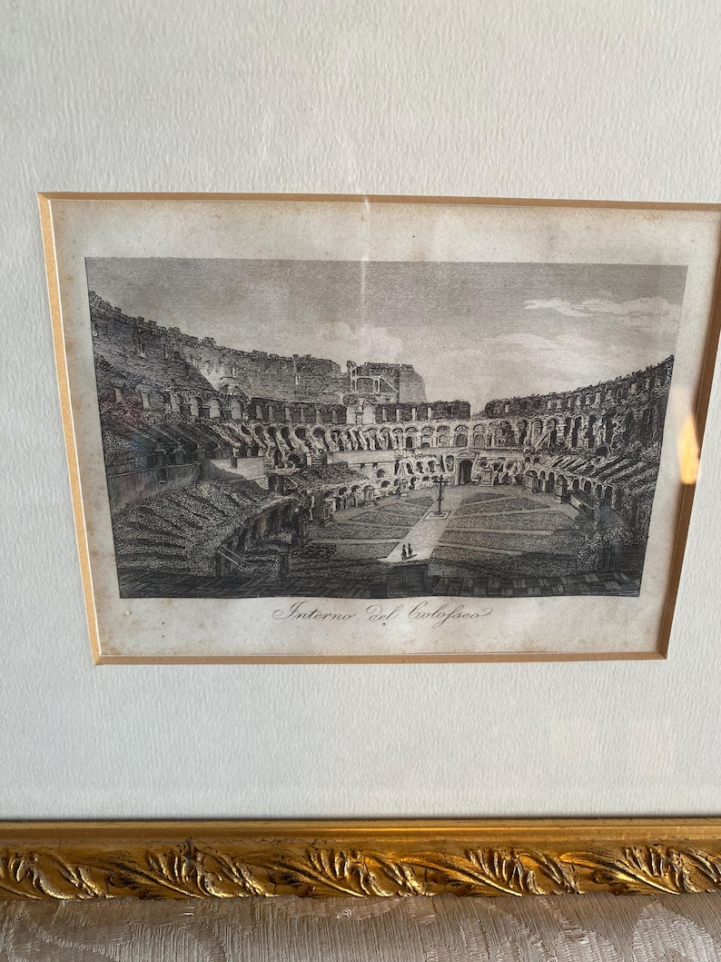 Roman Colosseum Antique 18th Century Certificate of Warranty Stunning ...